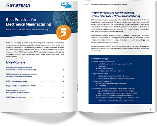 Best Practices: SAP Electronics Manufacturing | SYSTEMA